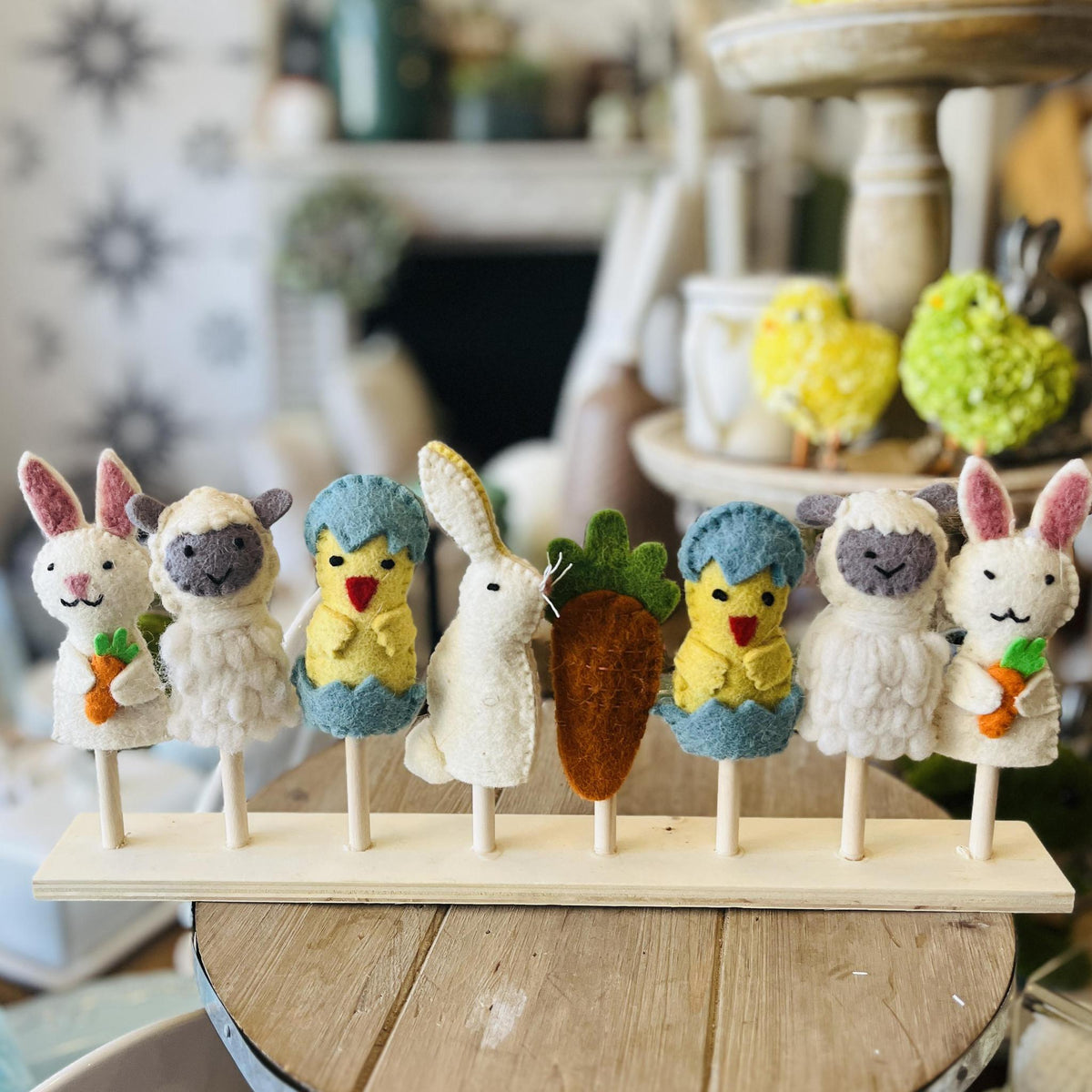 Easter Finger Puppets (3 Carrots & 1 Chick) – The Salvaged Boutique
