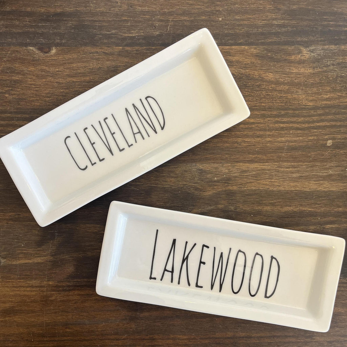 Lakewood and Cleveland Small Rectangle plate – The Salvaged Boutique